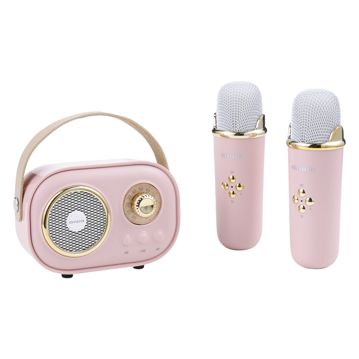 Wireless Light-Up Karaoke Speaker with Two Microphones